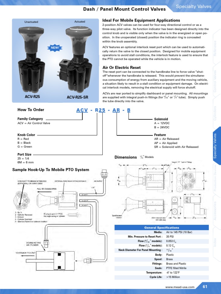 Mead AVC-R25 Air Valve | PDF | Valve | Mechanical Engineering