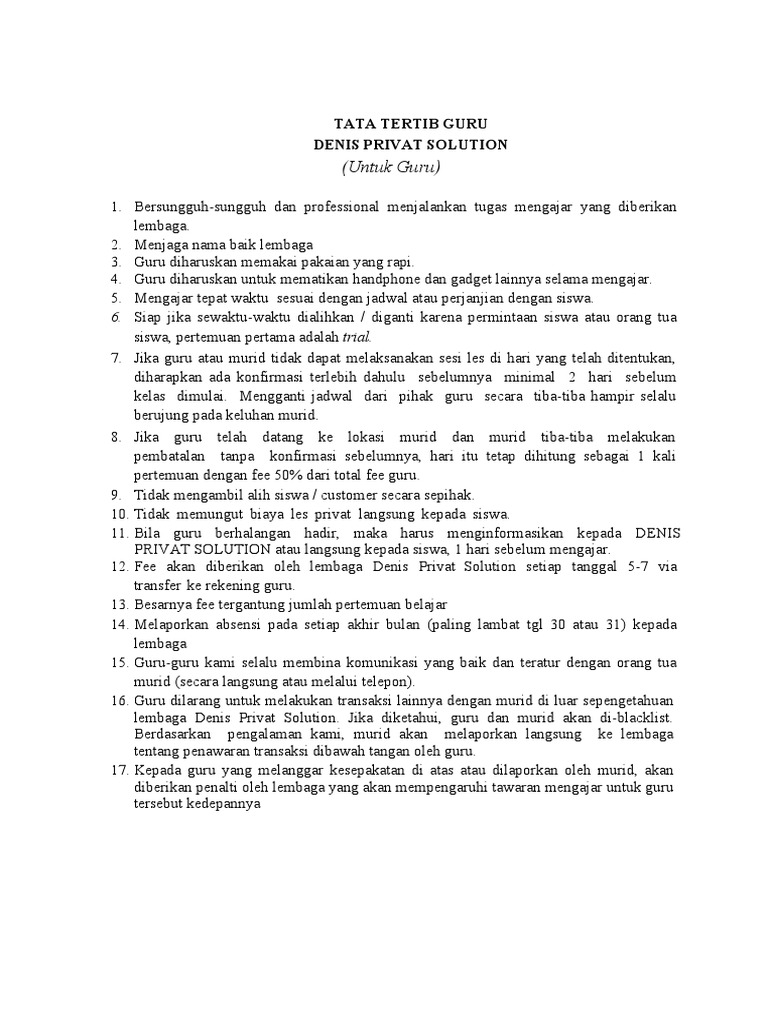 Tata Tertib Guru-1 | PDF | Karier & Perkembangan | Pengembangan Diri