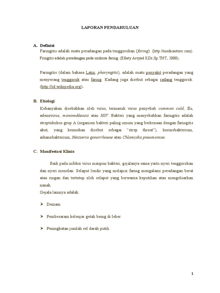 LP Faringitis 2 | PDF