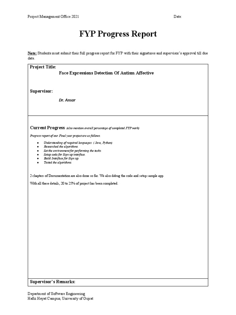 FYP Progress Report-2 | PDF