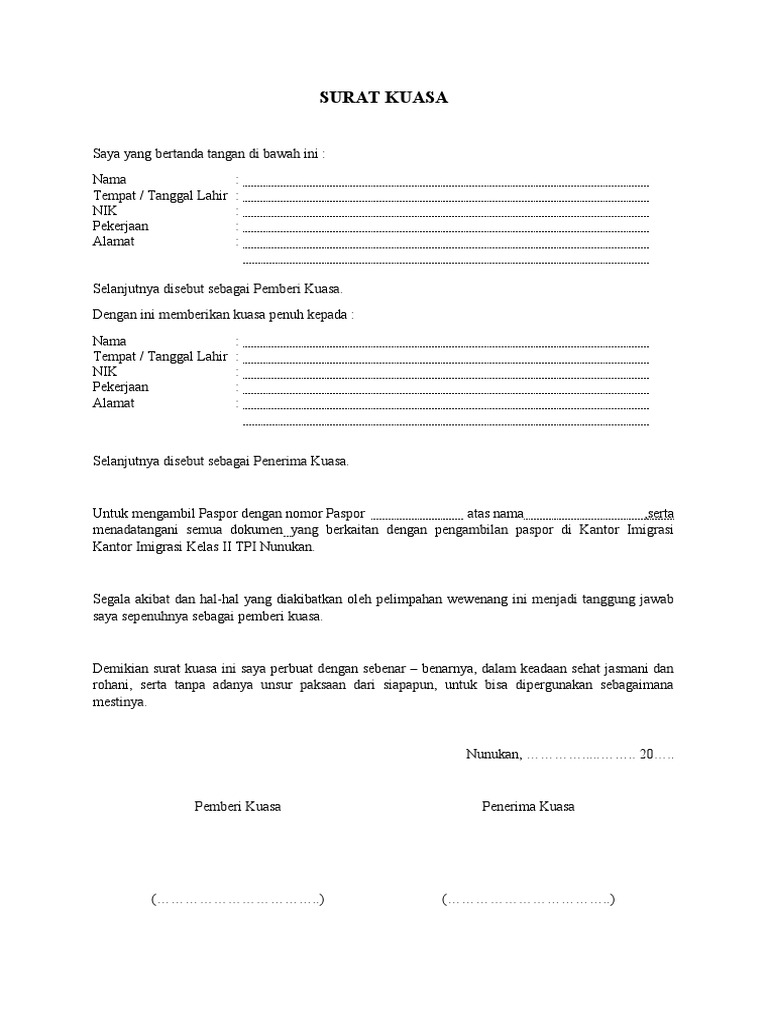 Surat Kuasa | PDF