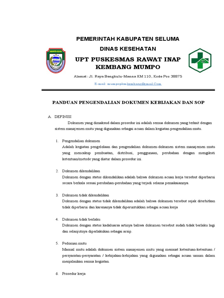 Upt Puskesmas Rawat Inap Kembang Mumpo: Pemerintah Kabupaten Seluma ...