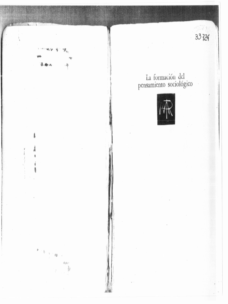 Nisbert - 2001 - La Formación Del Pensamiento Sociológico 1 | PDF ...