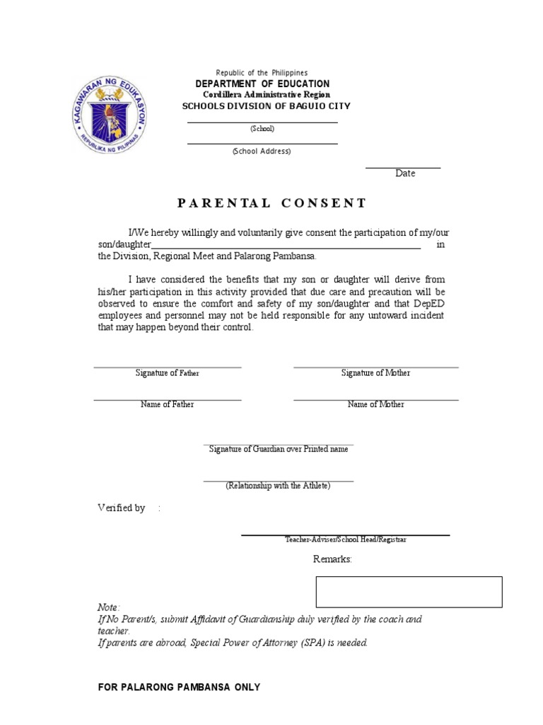 Parental Consent | PDF