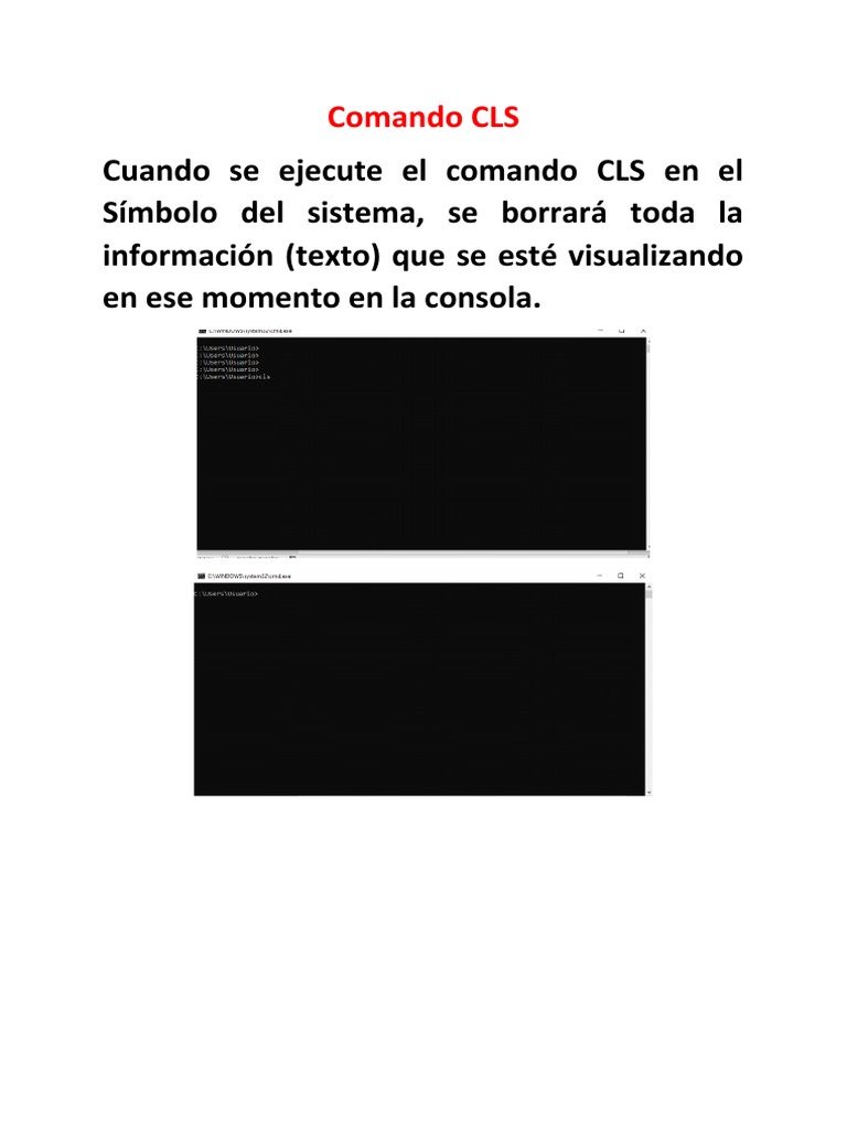 Comando CLS | PDF