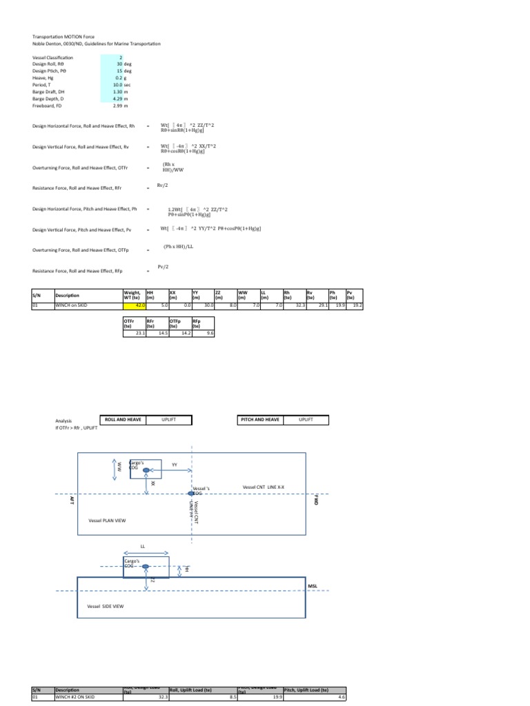 Seafastening Excel | Download Free PDF | Welding | Construction