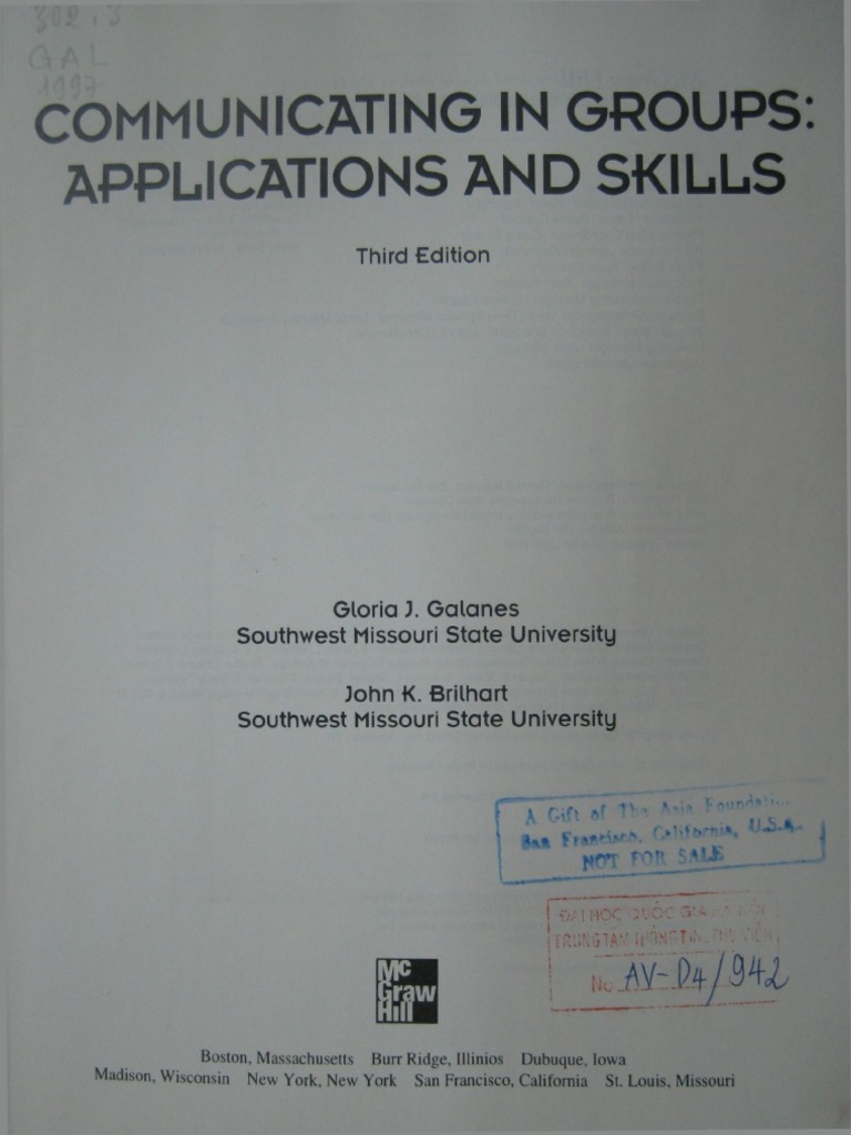 Small Group Communication Skills | PDF | Communication | Leadership