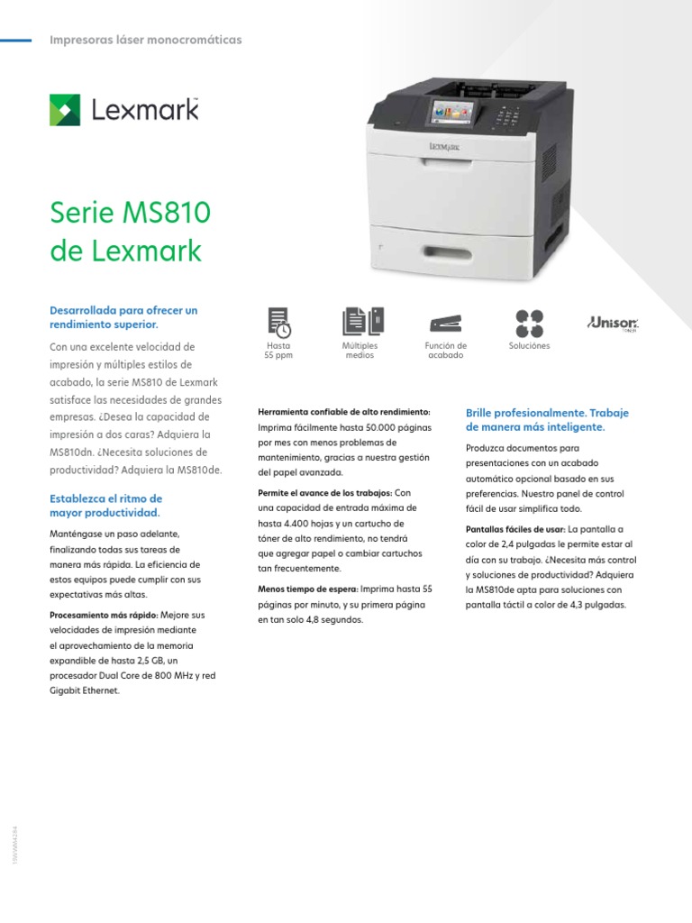 MS810 de | PDF | Impresora (Computación) | USB