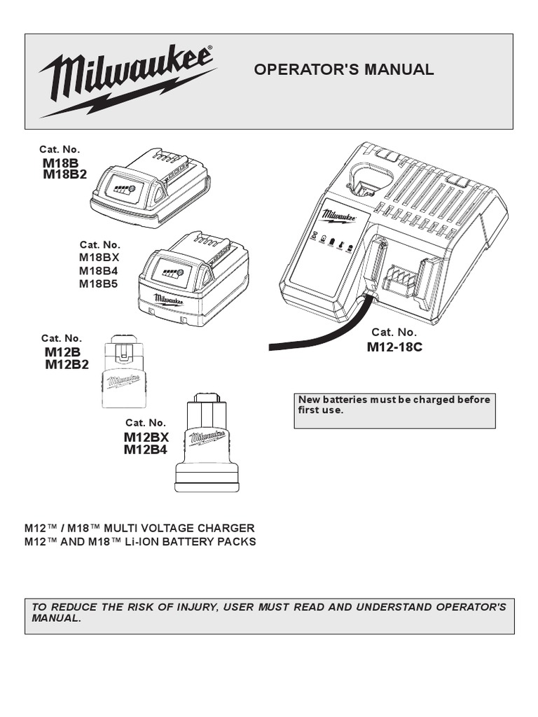M12-18C Product Manual | PDF | Lithium Ion Battery | Battery Charger