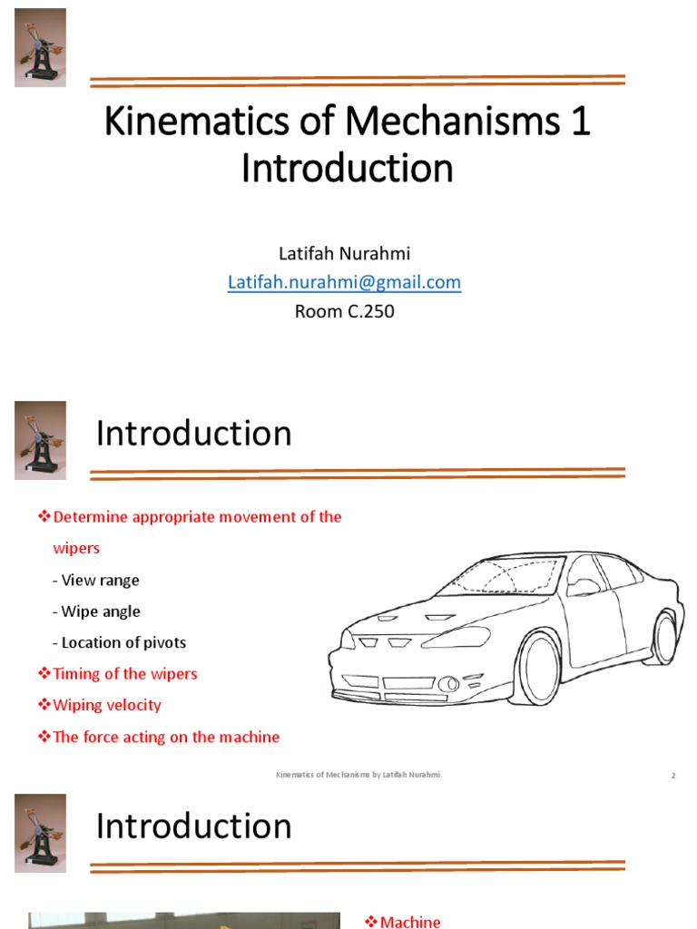 Lecture_1_Kinematics Of Mechanisms | PDF | Kinematics | Machines Lecture_1_Kinematics Of Mechanisms | PDF | Kinematics | Machines