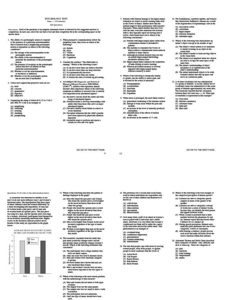 Psychology Test Book | Download Free PDF | Neurotransmitter | Chemical ...