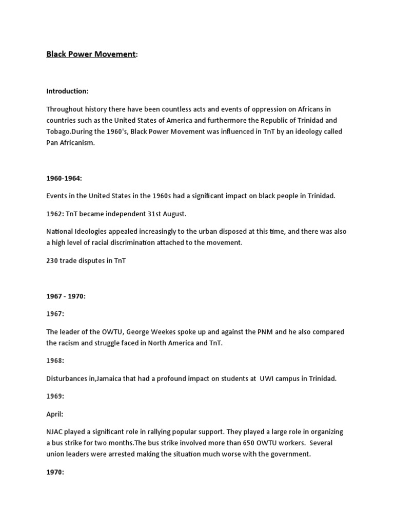 Black Power Movement | PDF