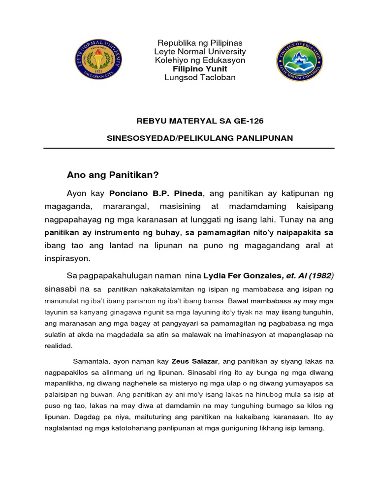 Rebyu Materyal | PDF