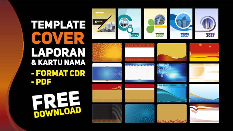 Template Cover Laporan & Kartu Nama - Upload | PDF