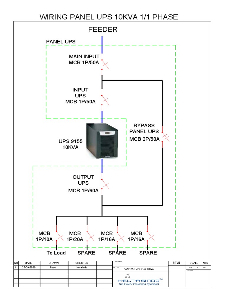 Wiring Panel UPS 10KVA | PDF