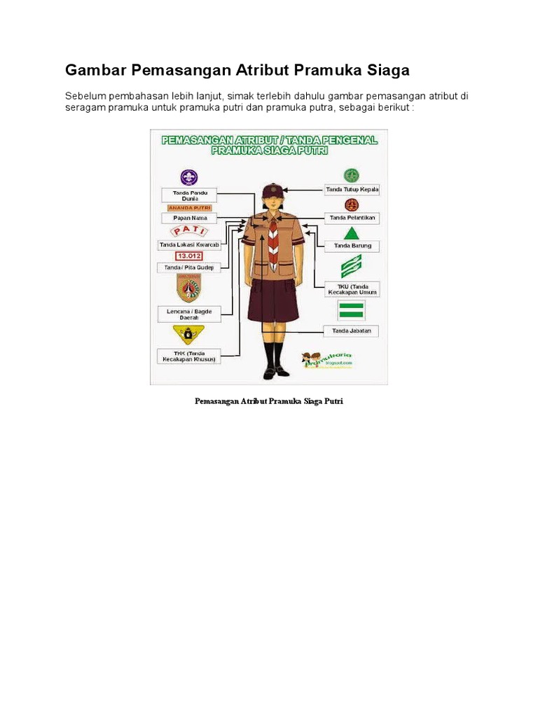 Gambar Pemasangan Atribut Pramuka Siaga | PDF