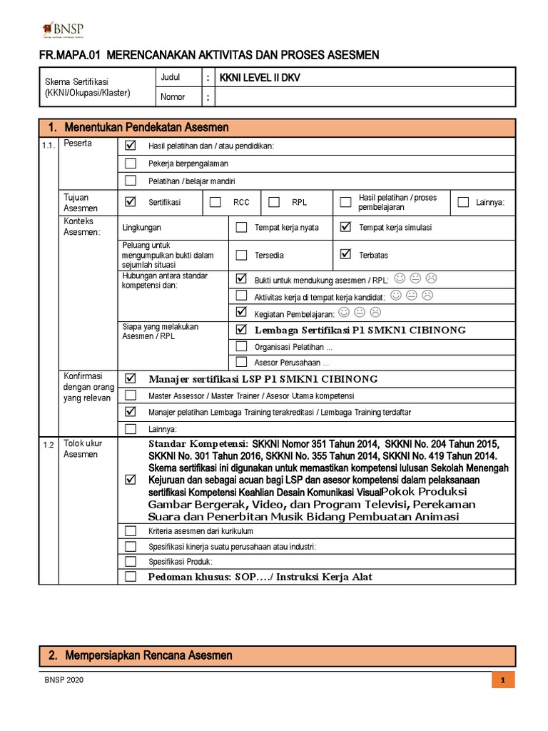 .Mapa.01-Rev. Merencanakan Aktivitas Dan Proses Asesmen | PDF