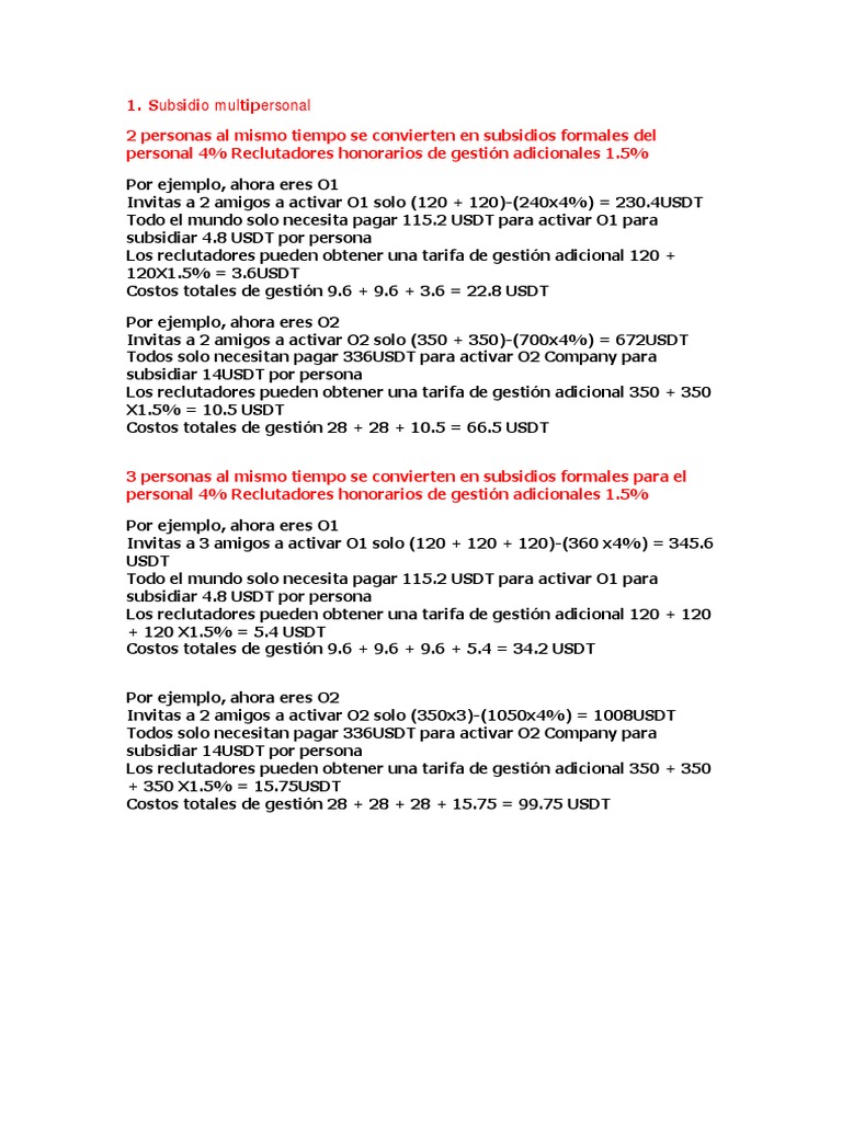 Subsidio de Combinación | PDF