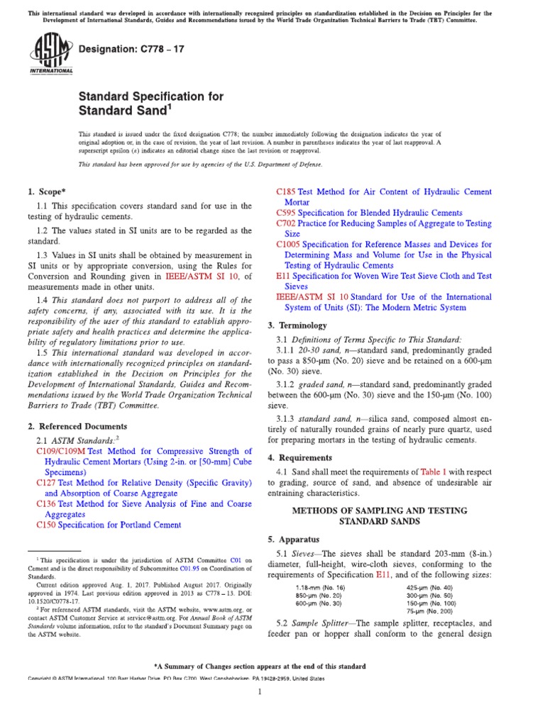 Astm C778-17 | PDF