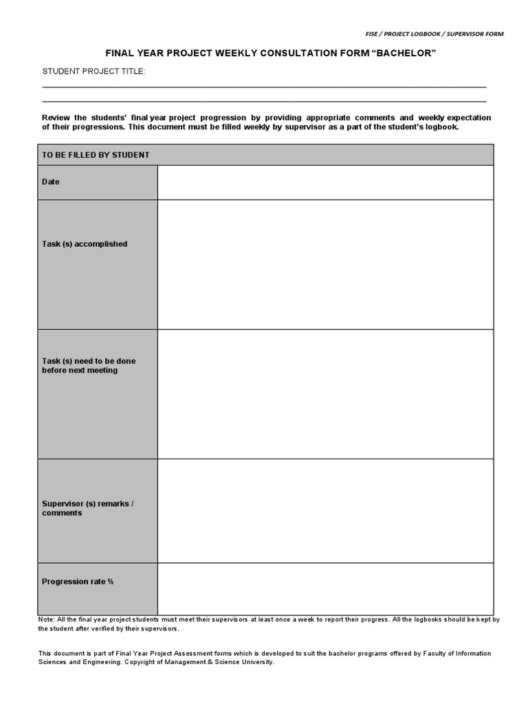 02 - Weekly Consultation Form | PDF
