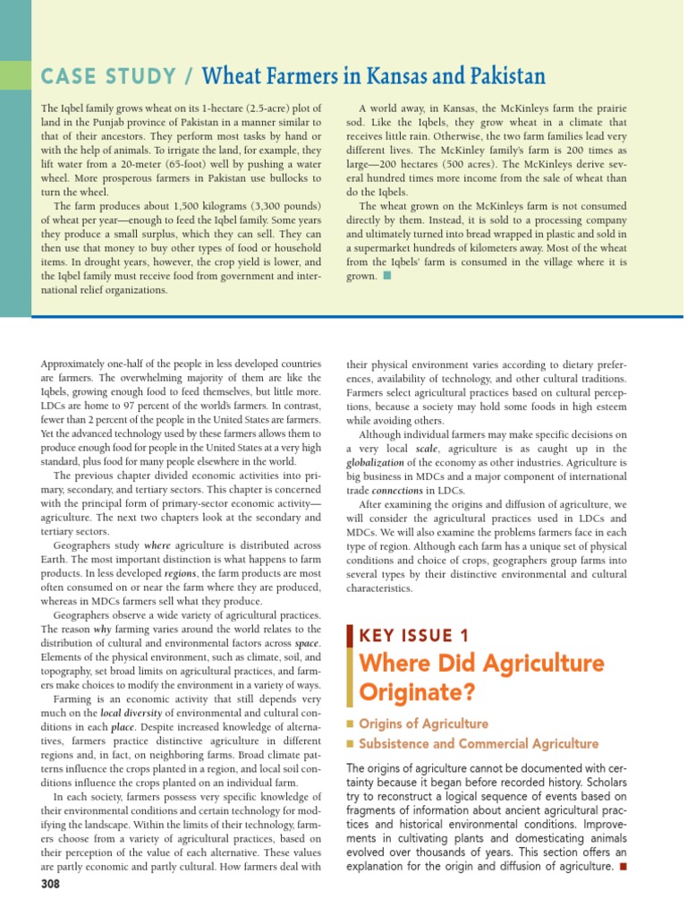 10 Agriculture - Key Issue 1 Text | PDF | Agriculture | Domestication