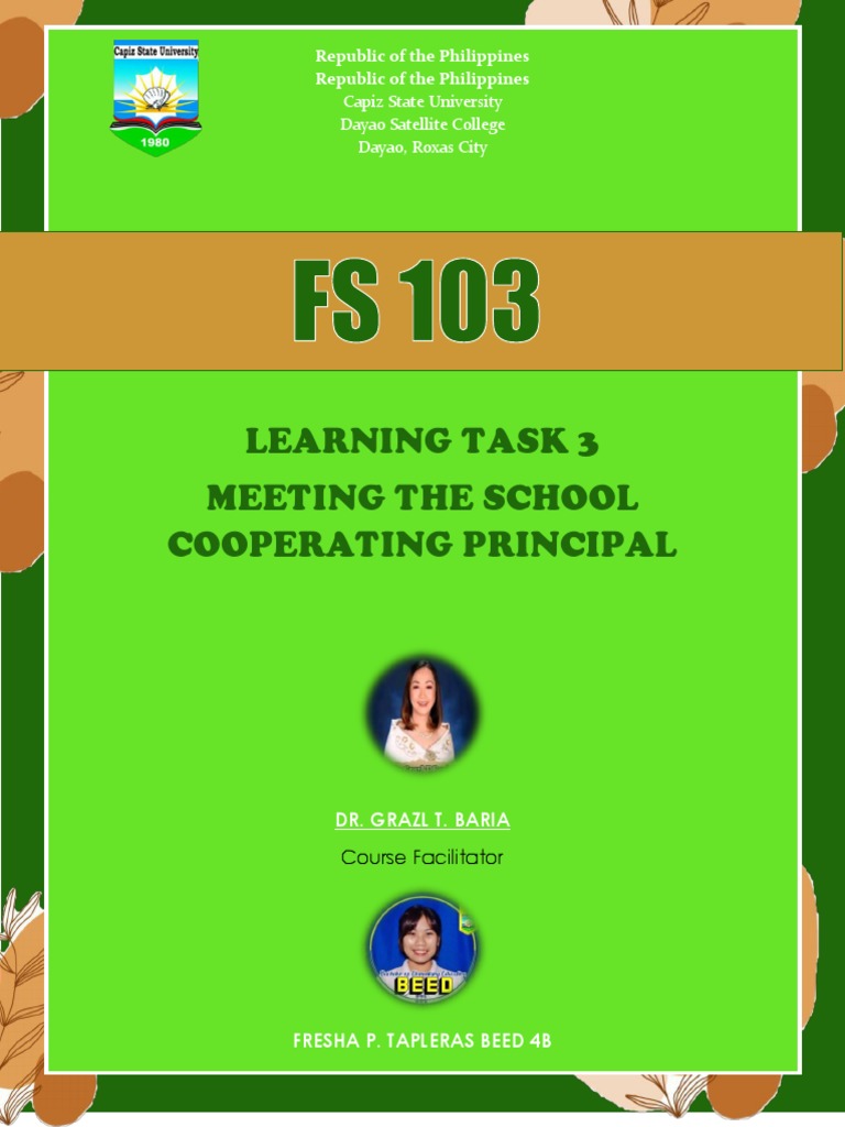 Fs 103 Module 3 Tapleras Fresha Beed4b | PDF | Teachers | Job Hunting