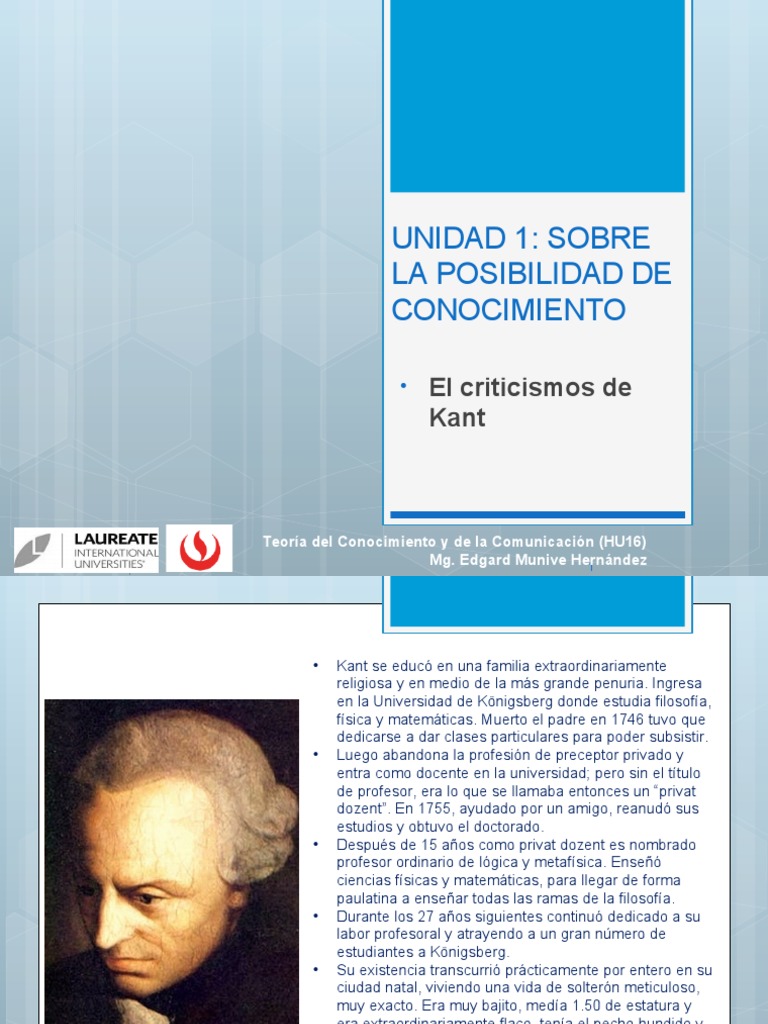 Sesión 04 - El Criticismo de Kant | PDF | Immanuel Kant | A priori y a ...