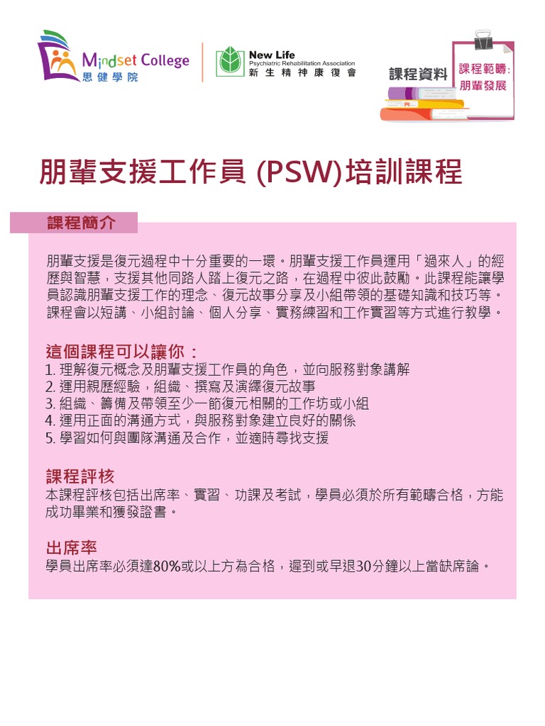 PSW Training Leaflet | PDF