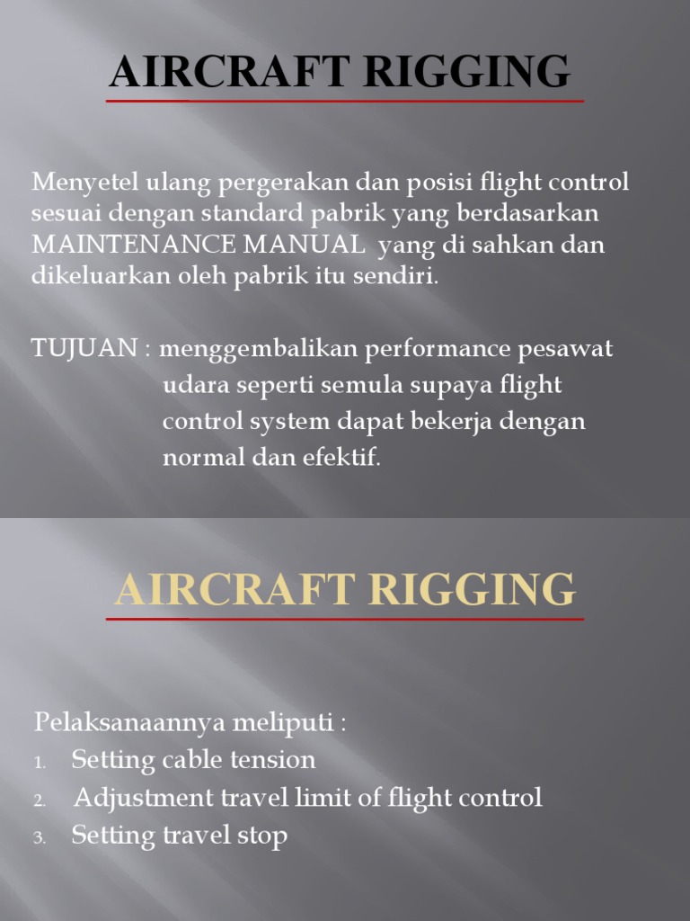 Aircraft Rigging | PDF