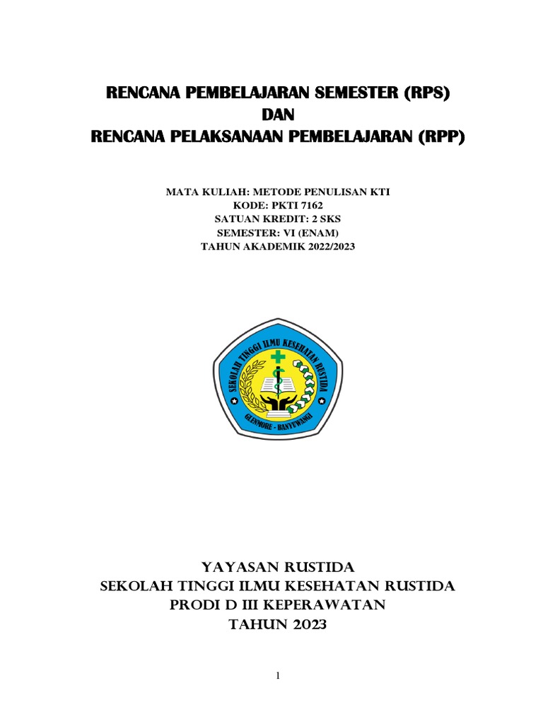 RPS - Penulisan KTI - 2022-2023 | PDF