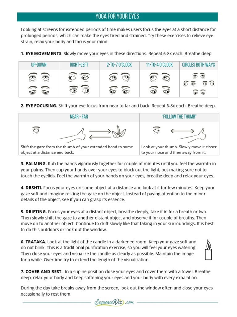 Yoga For The Eyes | PDF | Eye | Breathing