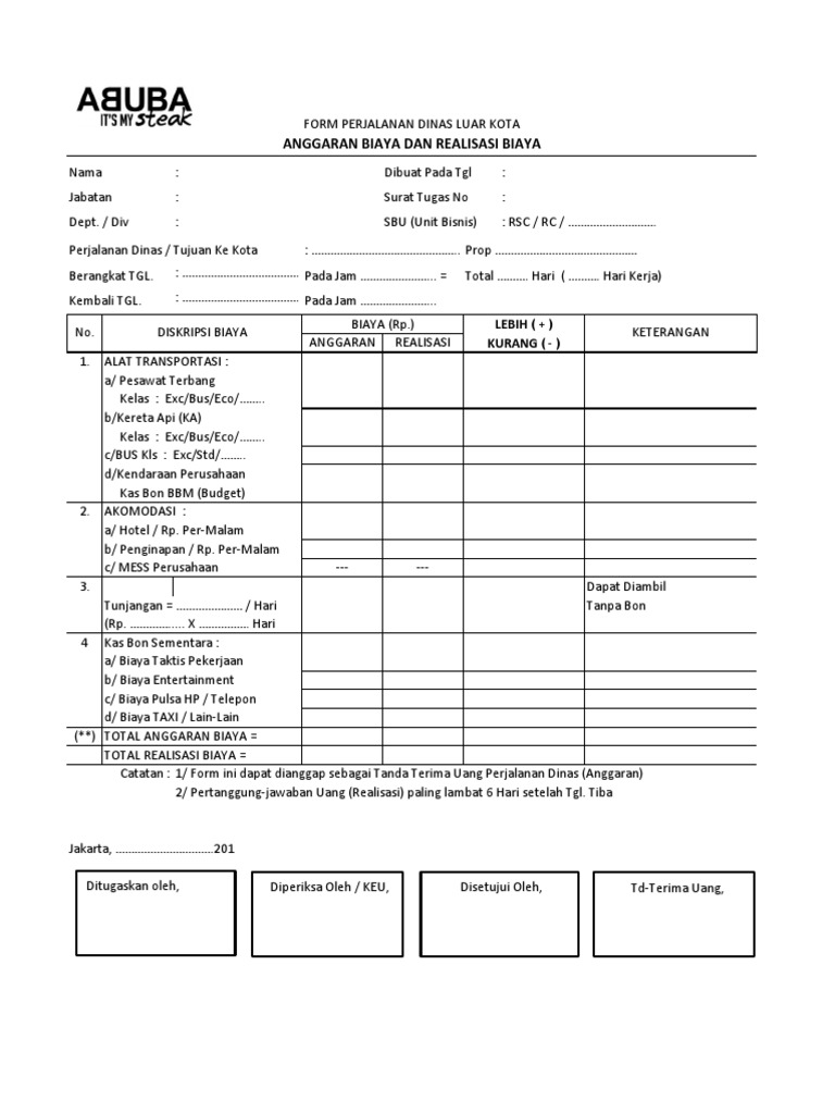 Perjalanan Dinas | PDF