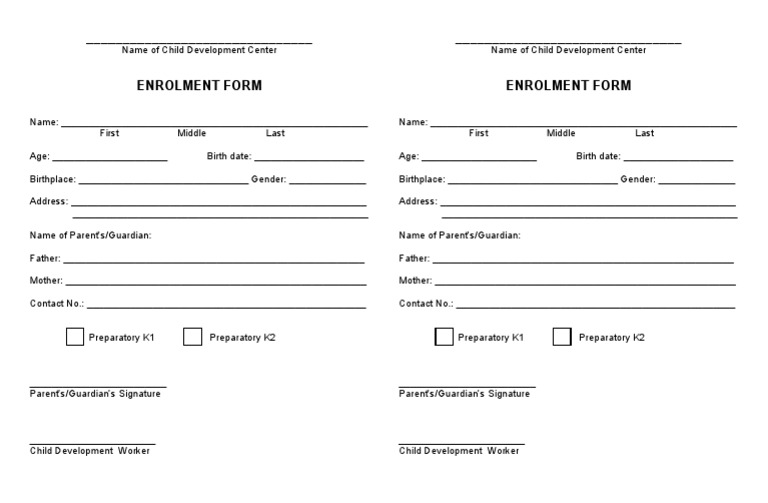 Enrolment Form | PDF
