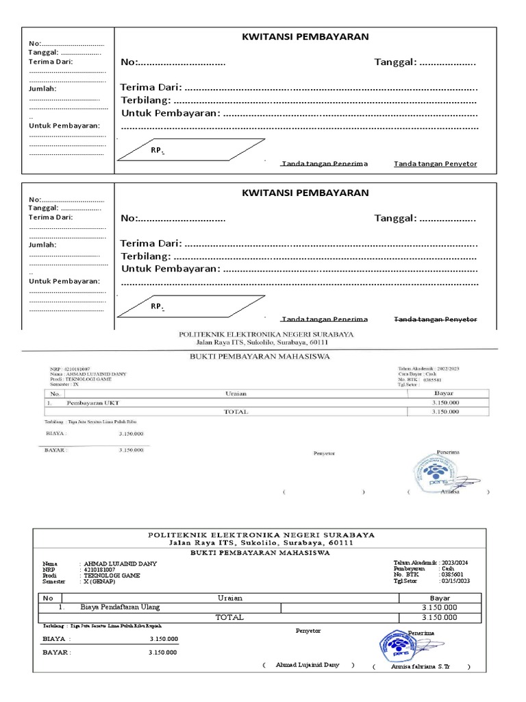 Kwitansi Kosong | PDF