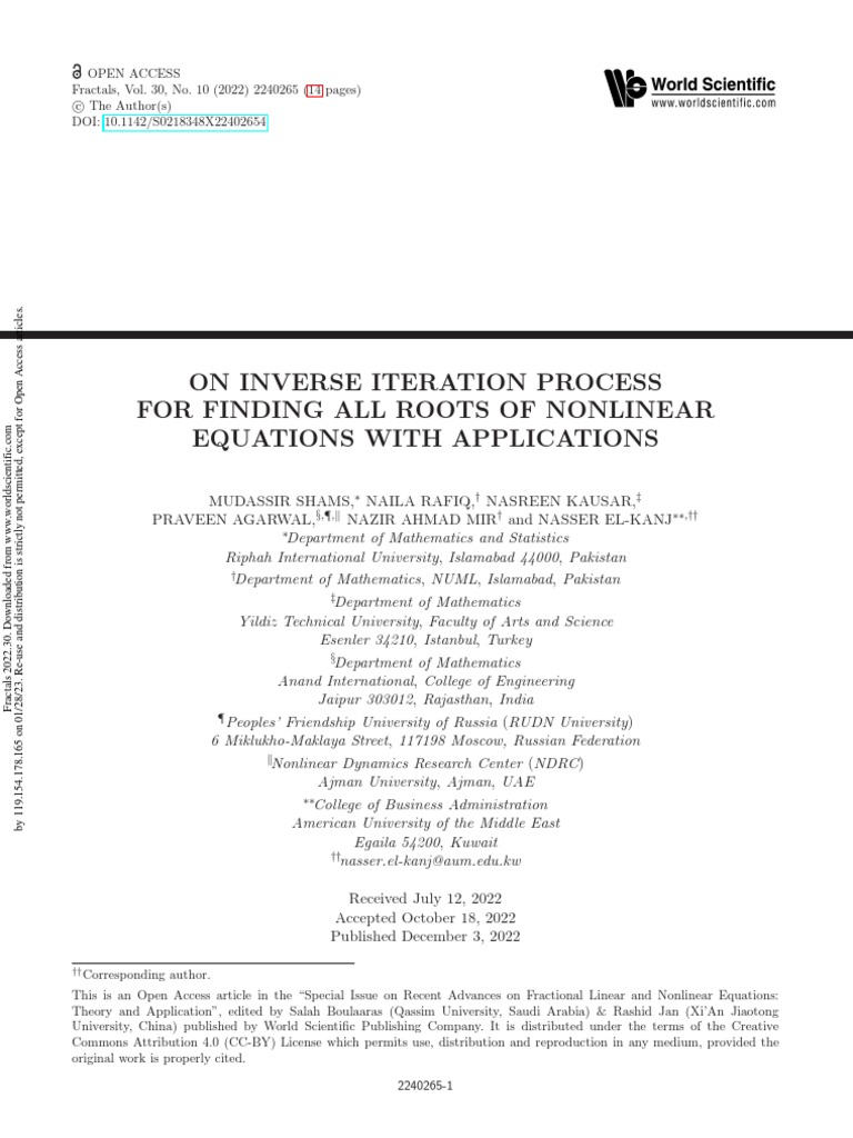 On Inverse Iteration Process For Finding All Roots Of Nonlinear Equations With Applications