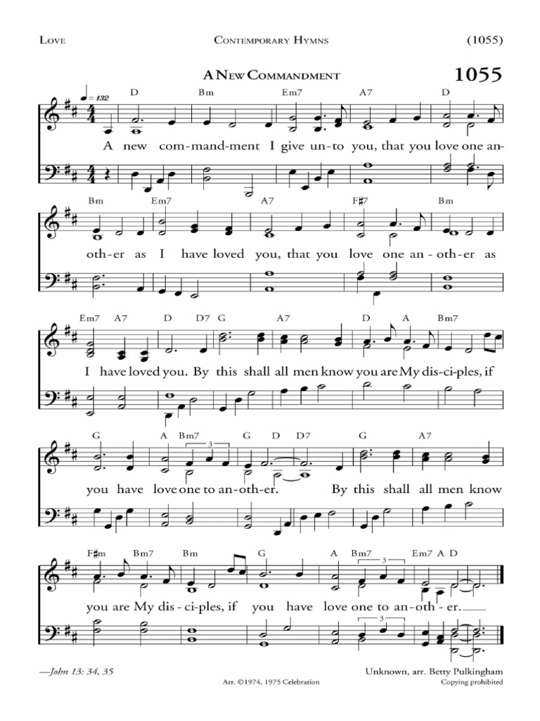 A New Commandment (Music Sheet) | PDF