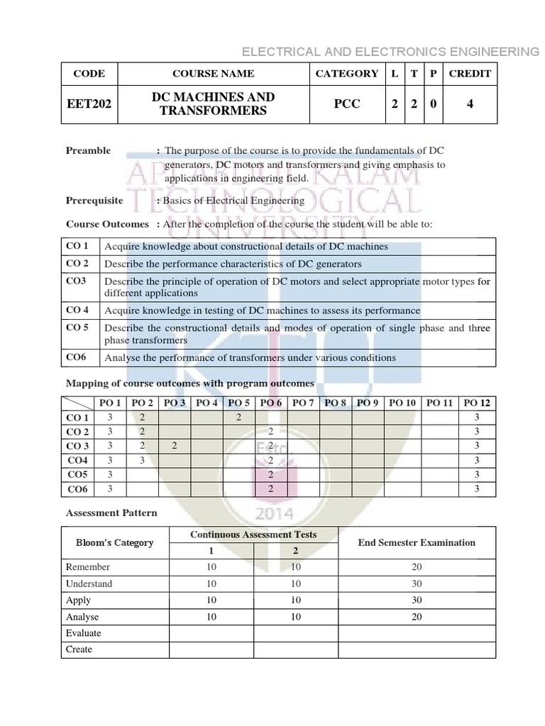 EET202 - Ktu Qbank | PDF | Electric Motor | Transformer