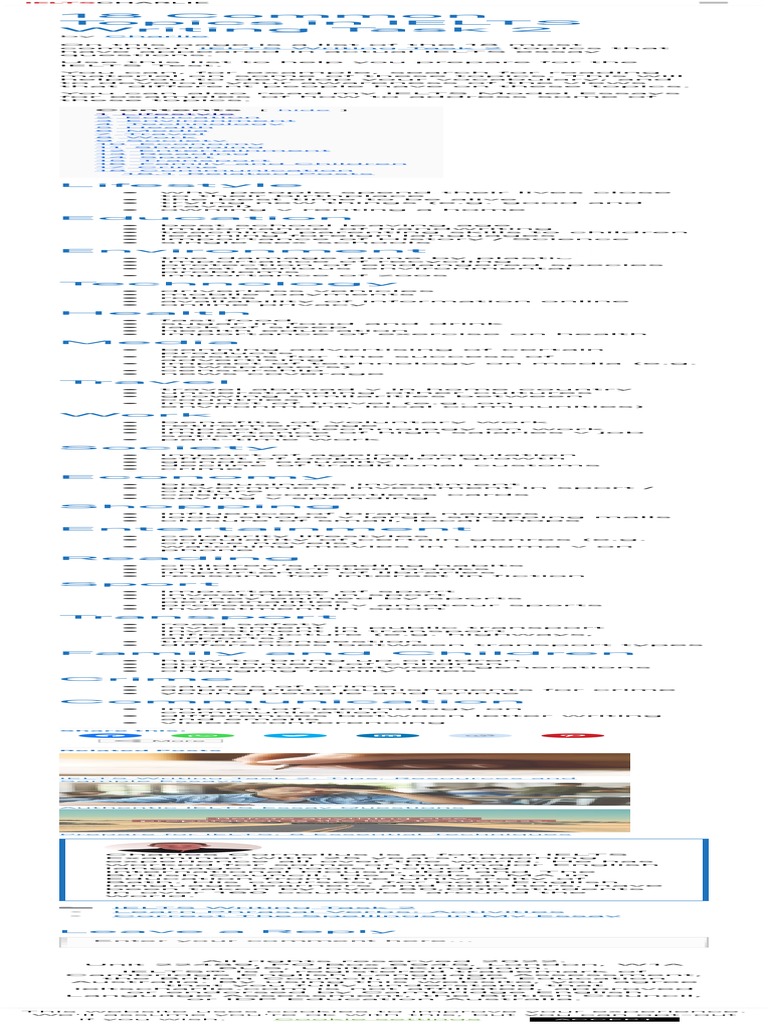 18 Common Topics in IELTS Writing Task 2 IELTS | PDF | International ...