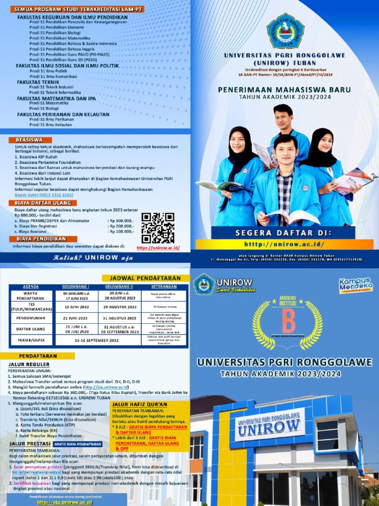 2023 Brosur PMB Unirow | PDF