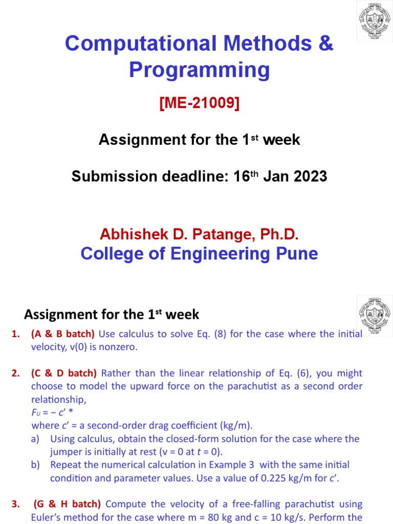 CMP Assignment I | PDF