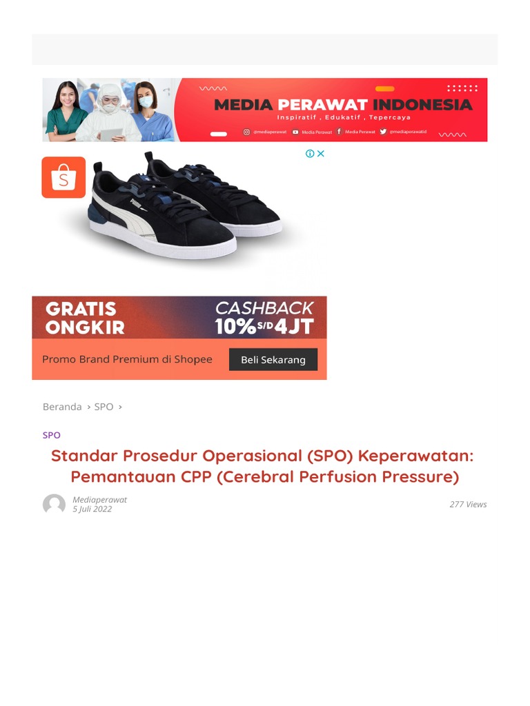 Standar Prosedur Operasional (SPO) Keperawatan - Pemantauan CPP (Cerebral Perfusion Pressure ...