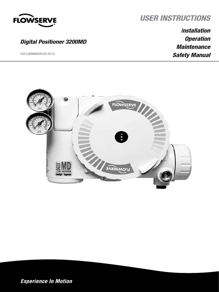 Flowserve Digital Positioner Logix 3200 MD | PDF | Nut (Hardware) | Screw
