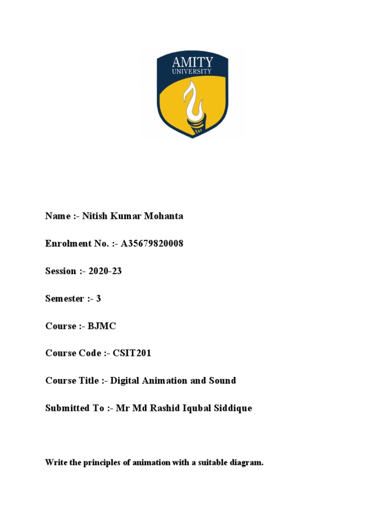 Principles of Animation Assignment | PDF | Speed