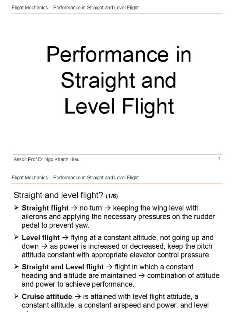 Lecture 03 Performance in Straight Level Flight | PDF | Flight | Drag ...