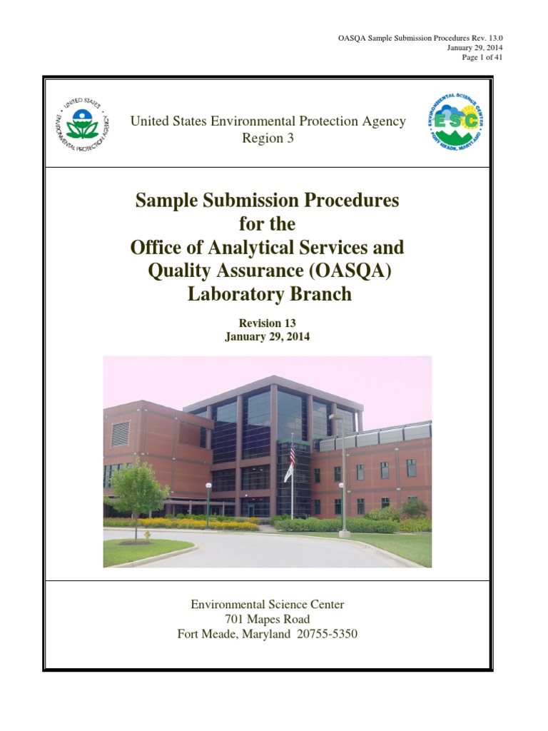 Sample Submission Procedures Rev13 | PDF | Dangerous Goods | Chemistry