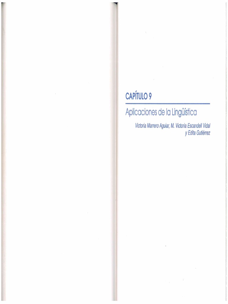 CAPÍTULOS 9 Y 10 - Invitación A La Lingüística | PDF