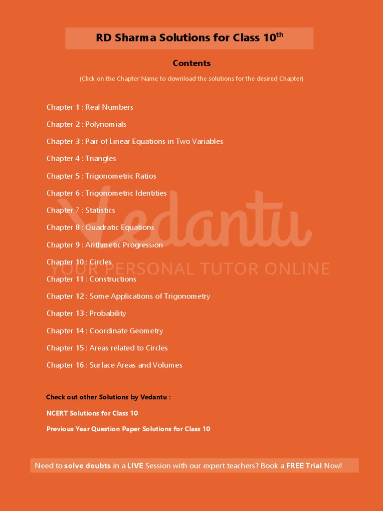 RD Sharma-10th | PDF | Equations | Trigonometry