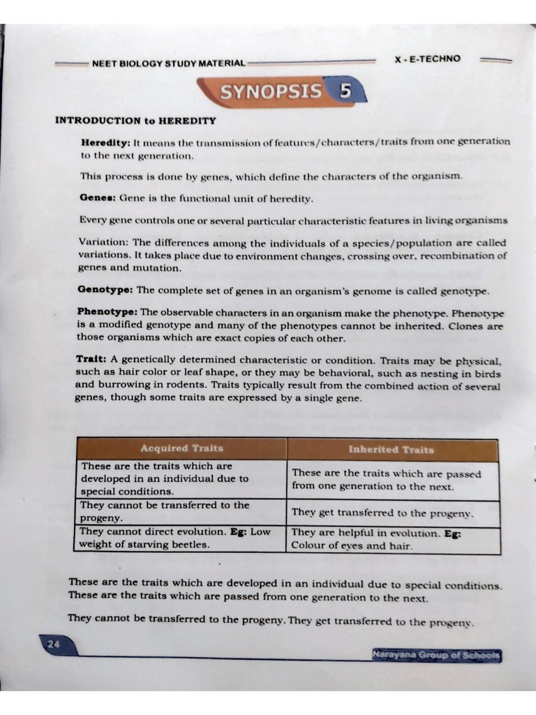 Heredity Class 10 NEET | PDF | Dominance (Genetics) | Allele