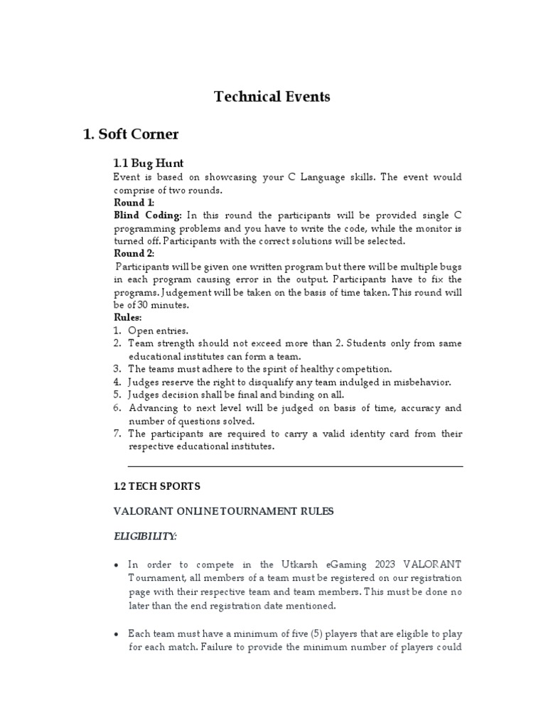 Rule Book Technical Events | PDF | Robot | Robotics