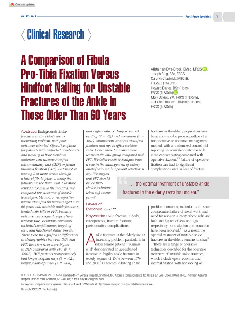 Alistair IEB (2021) - A Comparison of Fibula Pro-Tibia Fixation Versus ...